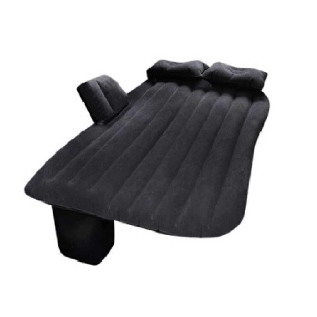 Felfújható autós matrac, pumpával, fekete - Autó üléspárna